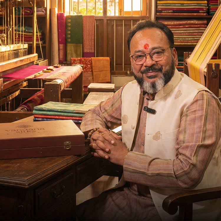 "UTSAV BANARAS 059" Banarasi Red Silk Saree – Vandana Silks Banaras